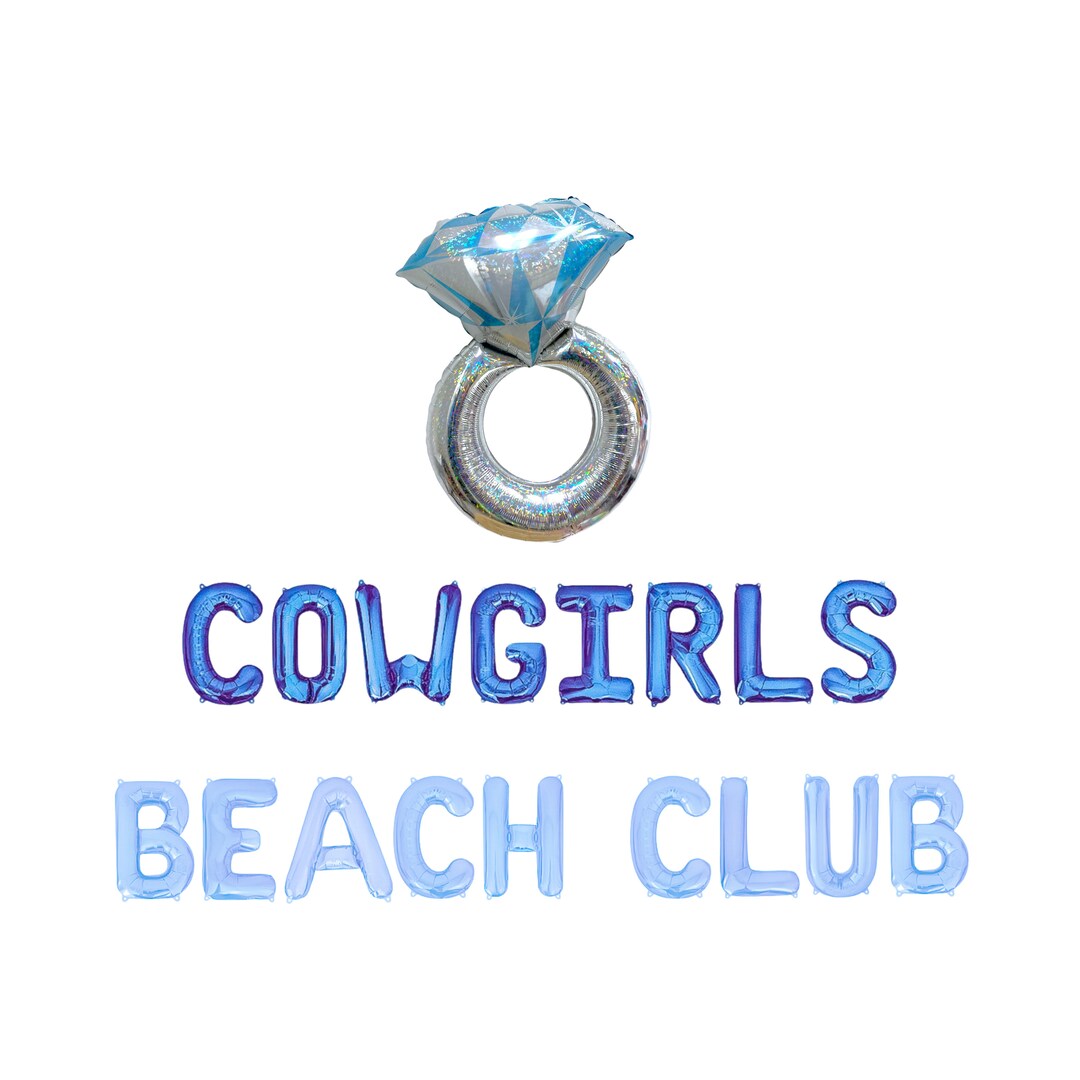 Cowgirls Beach Club Letter Balloon Kit Bachelorette Party Balloon ...