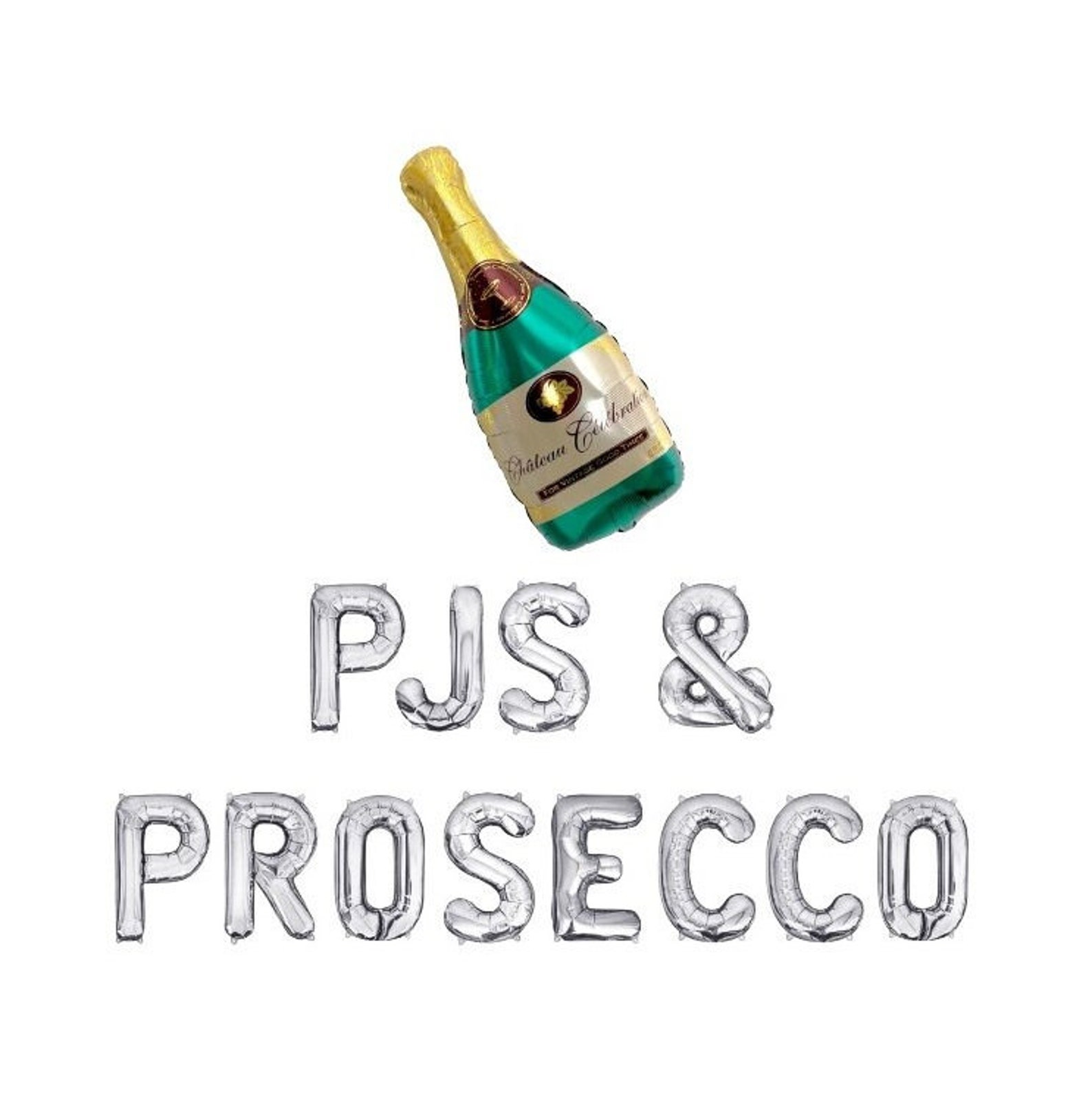 Pjs & Prosecco Letter Balloon Kit Birthday Party Balloon Banner ...