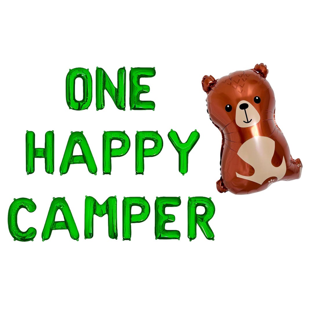 One Happy Camper Letter Balloon Kit Camping 1st Birthday Party ...