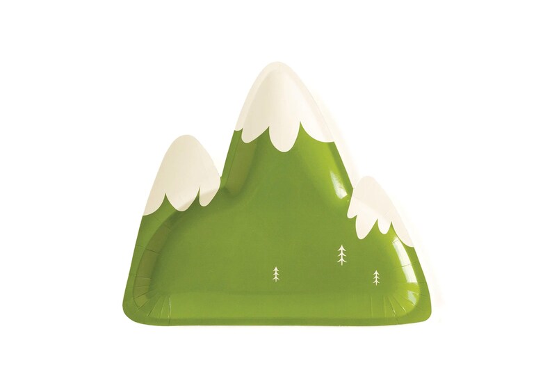 Happy Camper Mountain Compass Paper Plates Outdoor Birthday - Etsy