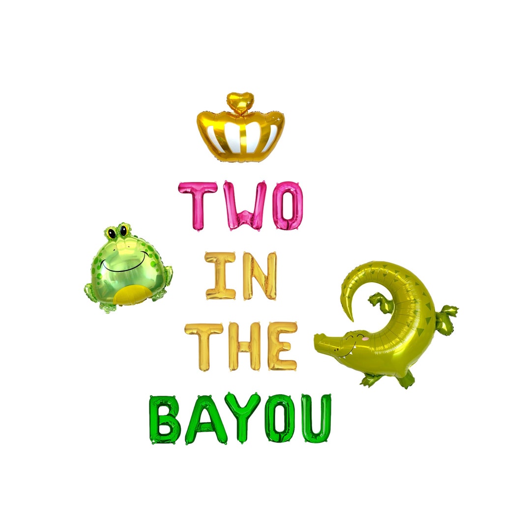 Two in the Bayou Letter Balloon Kit 2nd Birthday Party Balloon Banner ...