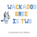 Wackadoo Custom Name is Two Bluey Balloon Banner Bluey Themed Birthday ...