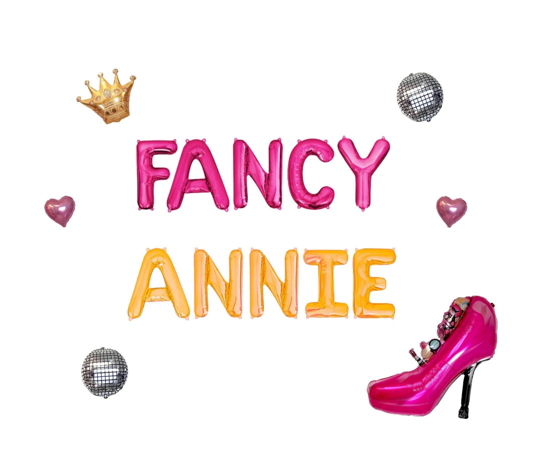 Fancy Girl Custom Name Letter Balloon Kit Fancy Book Birthday Party ...