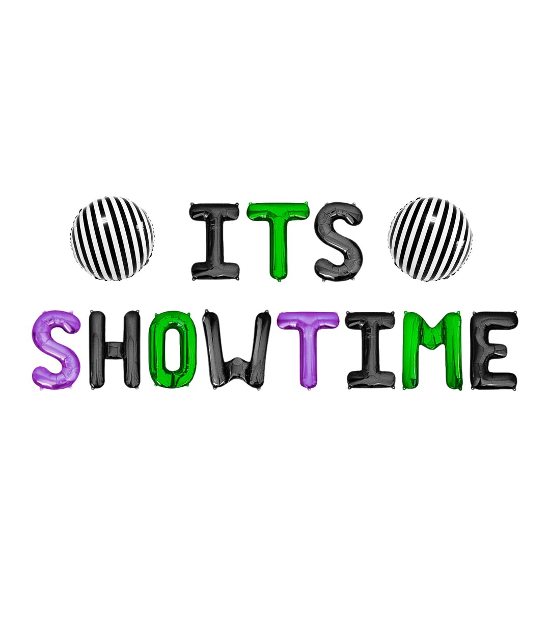 It's Showtime Letter Balloon Kit Halloween Bachelorette Party ...
