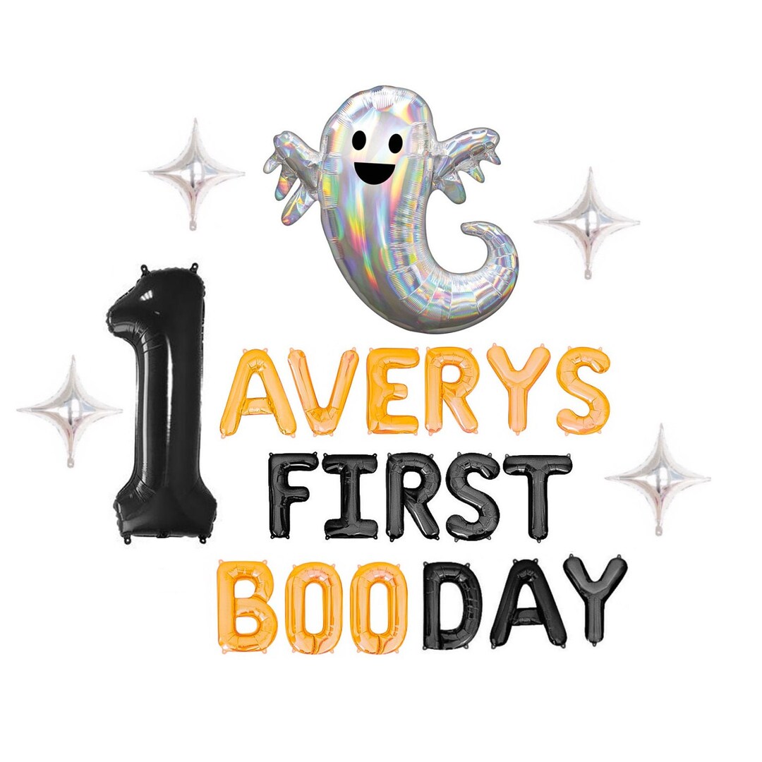 First Booday Balloon Banner Halloween First Birthday Halloween 1st ...