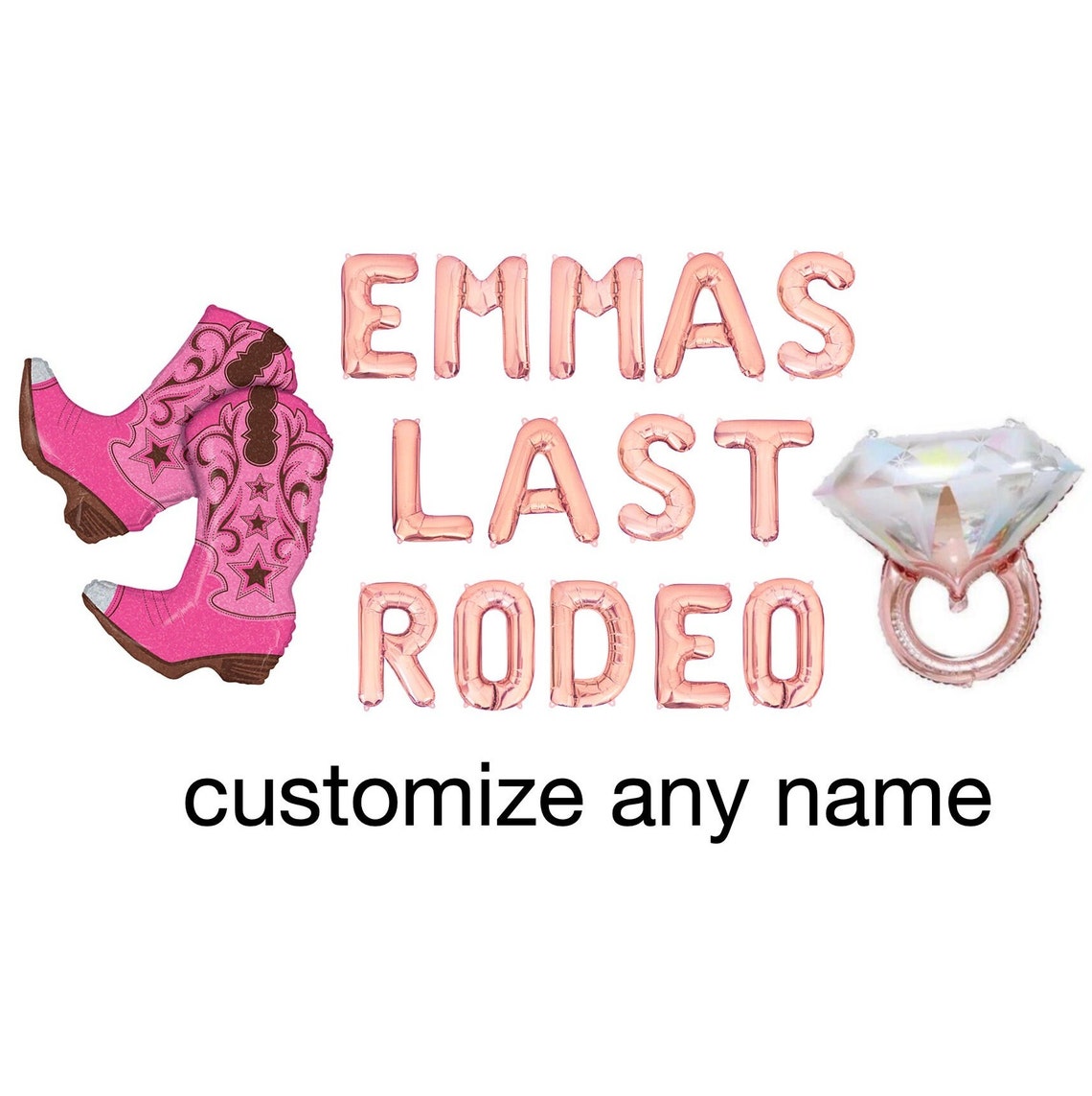 Last Rodeo Balloon Banner Last Rodeo Bachelorette Nashville - Etsy