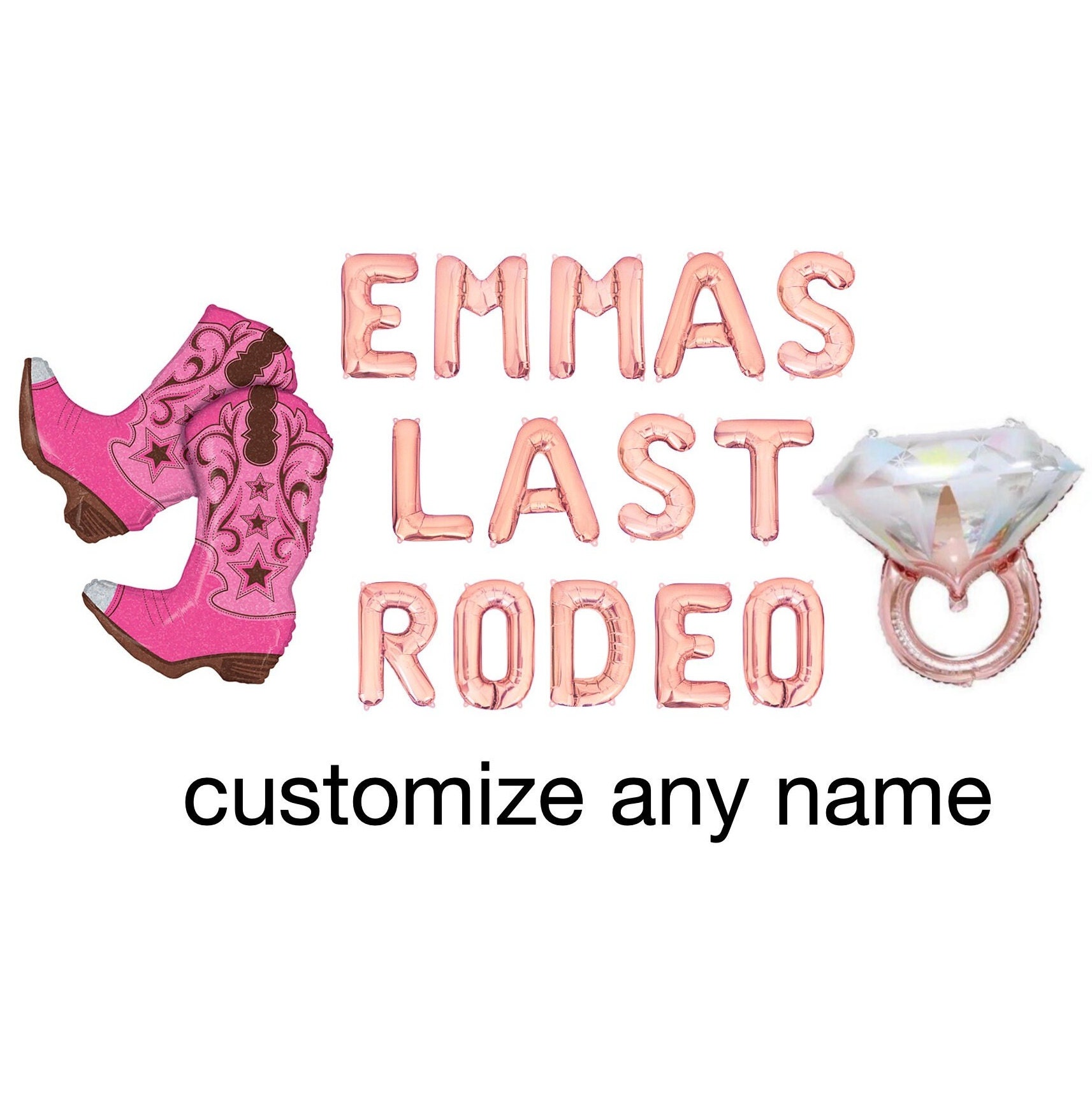 Last Rodeo Balloon Banner Last Rodeo Bachelorette Nashville - Etsy