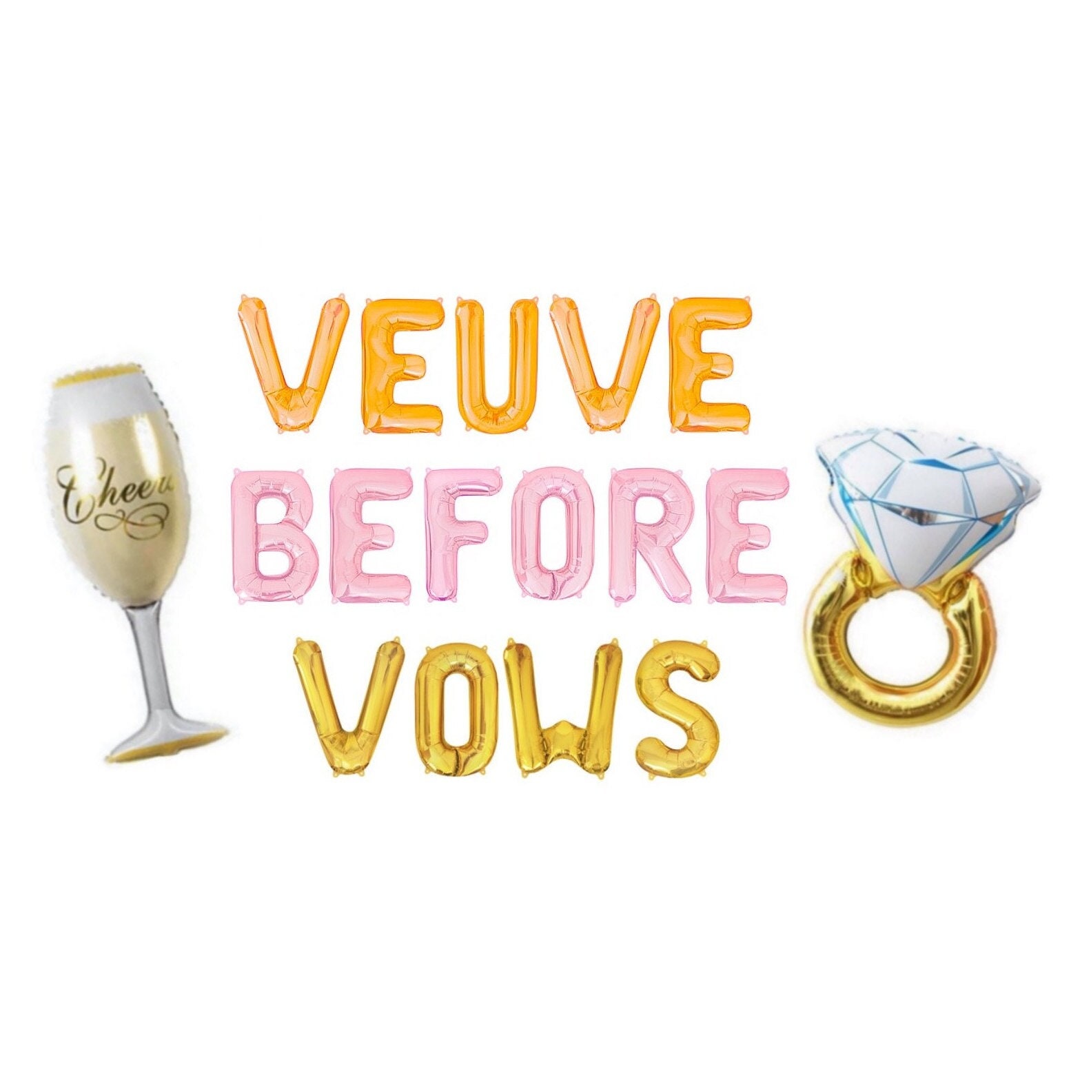 Veuve Themed Bachelorette Party Decorations Veuve Bach Party - Etsy ...