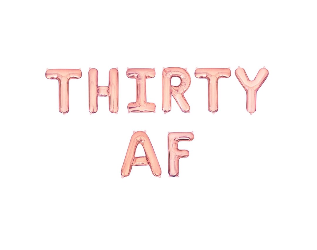 30 AF Balloons Thirty AF 30th Birthday Party Decor 30th - Etsy