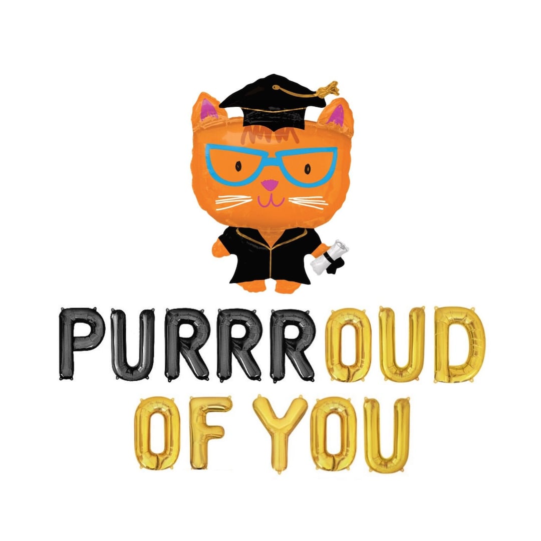 Graduation Party Decorations Cat Themed Graduation Cat Grad High School ...