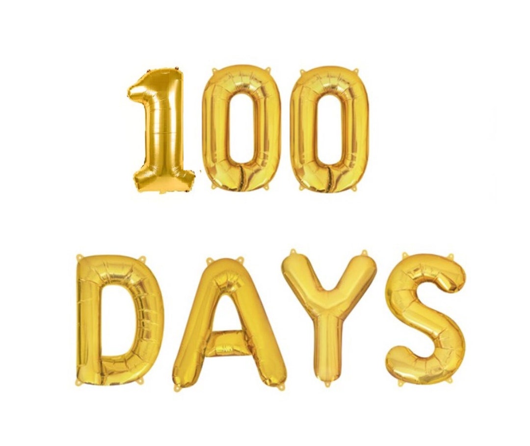 100 Days Balloon Banner First 100 Days of School Celebration 100 Days ...