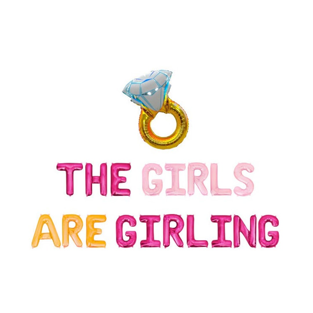 The Girls Are Girling Letter Balloon Kit Birthday Party Balloon Banner ...