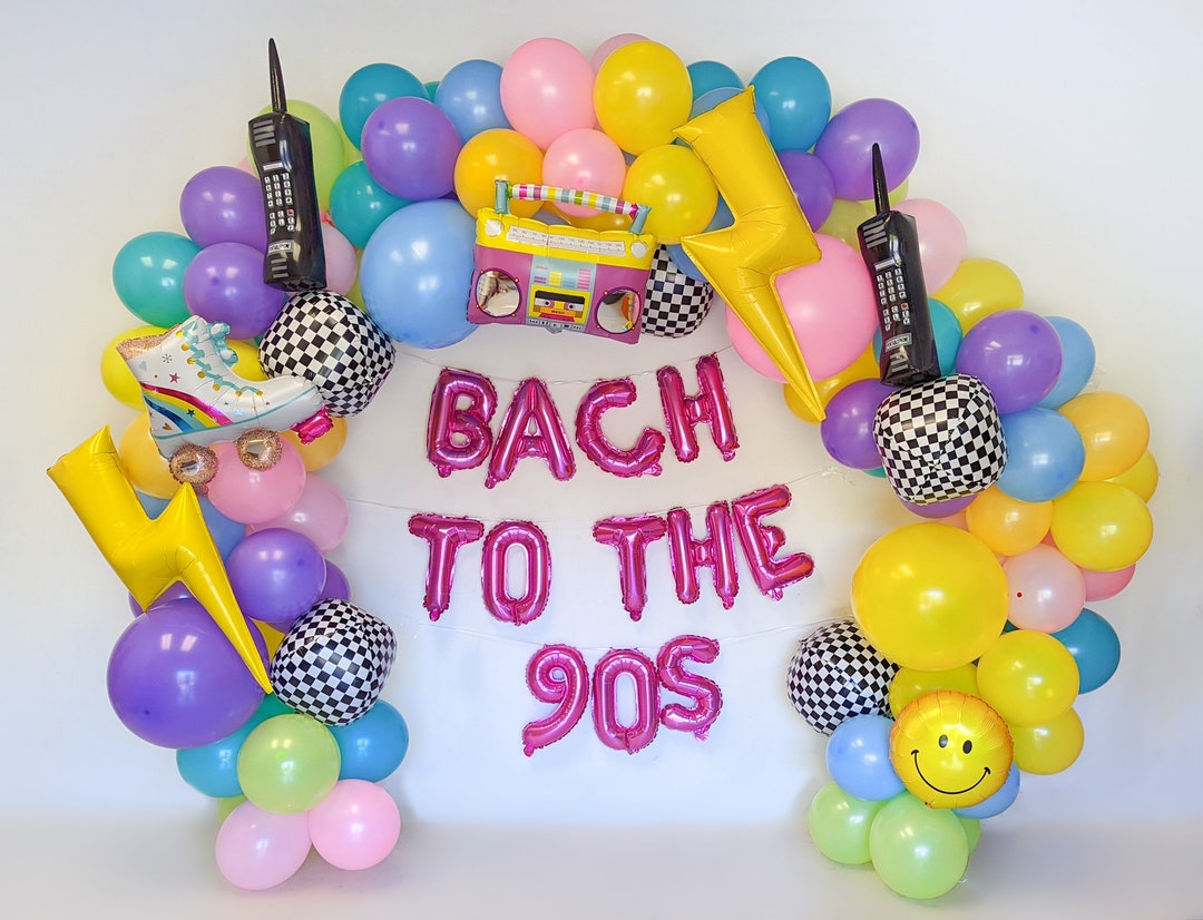 Bach to the 90s Balloons 80s 90s Balloon Arch Kit Back to the 90s ...