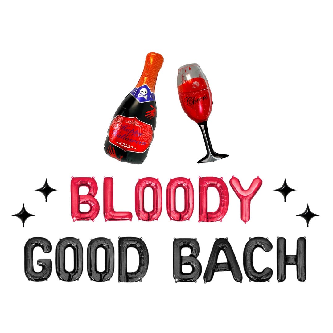 Bloody Good Bach Letter Balloon Kit Halloween Bachelorette Party ...