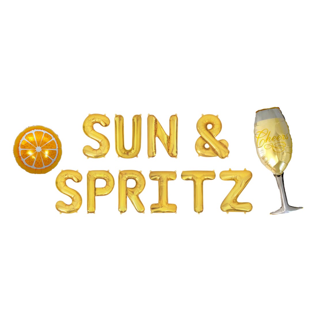 Sun & Spritz Letter Balloon Kit Spritz Bachelorette Party Decorations ...