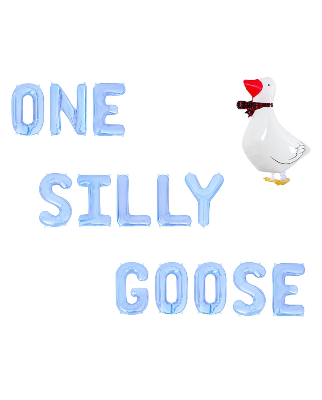 One Silly Goose Letter Balloon Kit 1st Birthday Party Decorations Silly ...