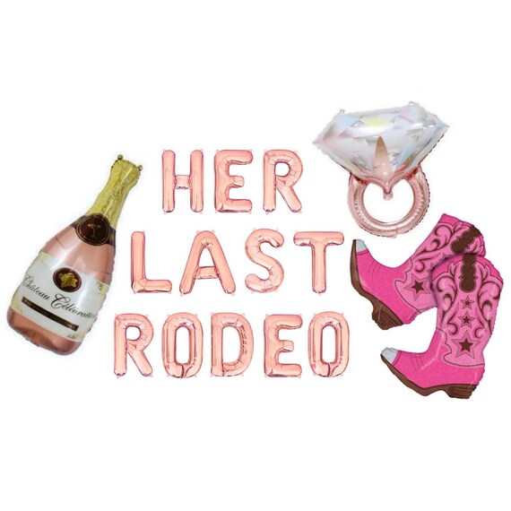 Her Last Rodeo Balloon Banner Last Rodeo Bachelorette | Etsy Australia