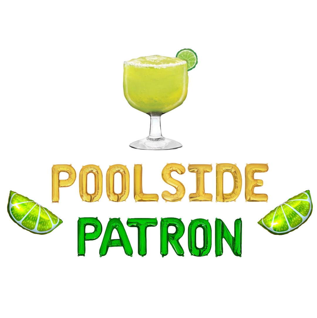 Poolside Patron Letter Balloon Kit Tequila Bachelorette Party ...