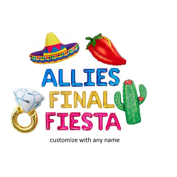 Final Fiesta Balloons Final Fiesta Bachelorette Party Decor - Etsy