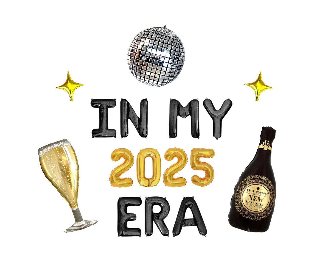 In My 2025 Era Letter Balloon Kit New Year's Party Decorations New ...