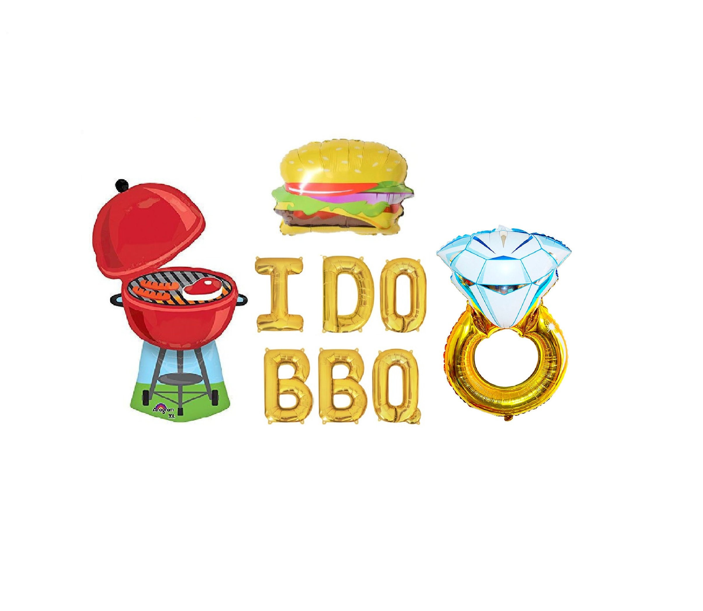 I Do BBQ Balloon Letters Engagement Party Decor Engagement - Etsy