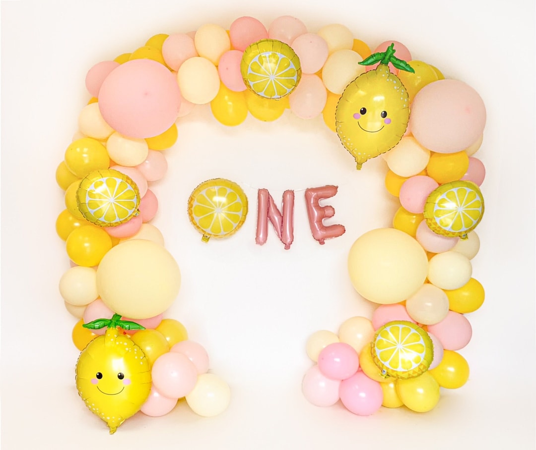 Lemonade Lemon Birthday Balloon Garland Kit Sweet One Birthday Lemon ...