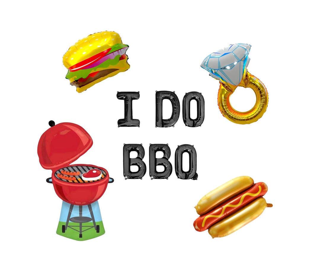I Do BBQ Letter Balloon Kit Wedding Decorations I Do Barbecue Balloons ...