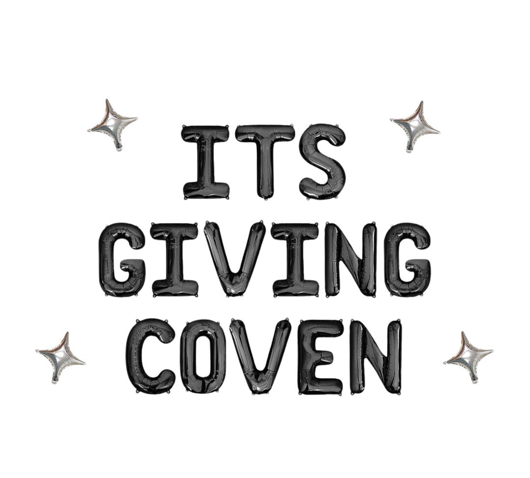 It's Giving Coven Letter Balloon Kit Halloween Bachelorette Party ...