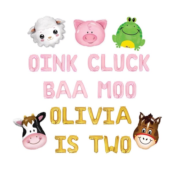 Oink Cluck Baa Moo Im Two Svg - Etsy