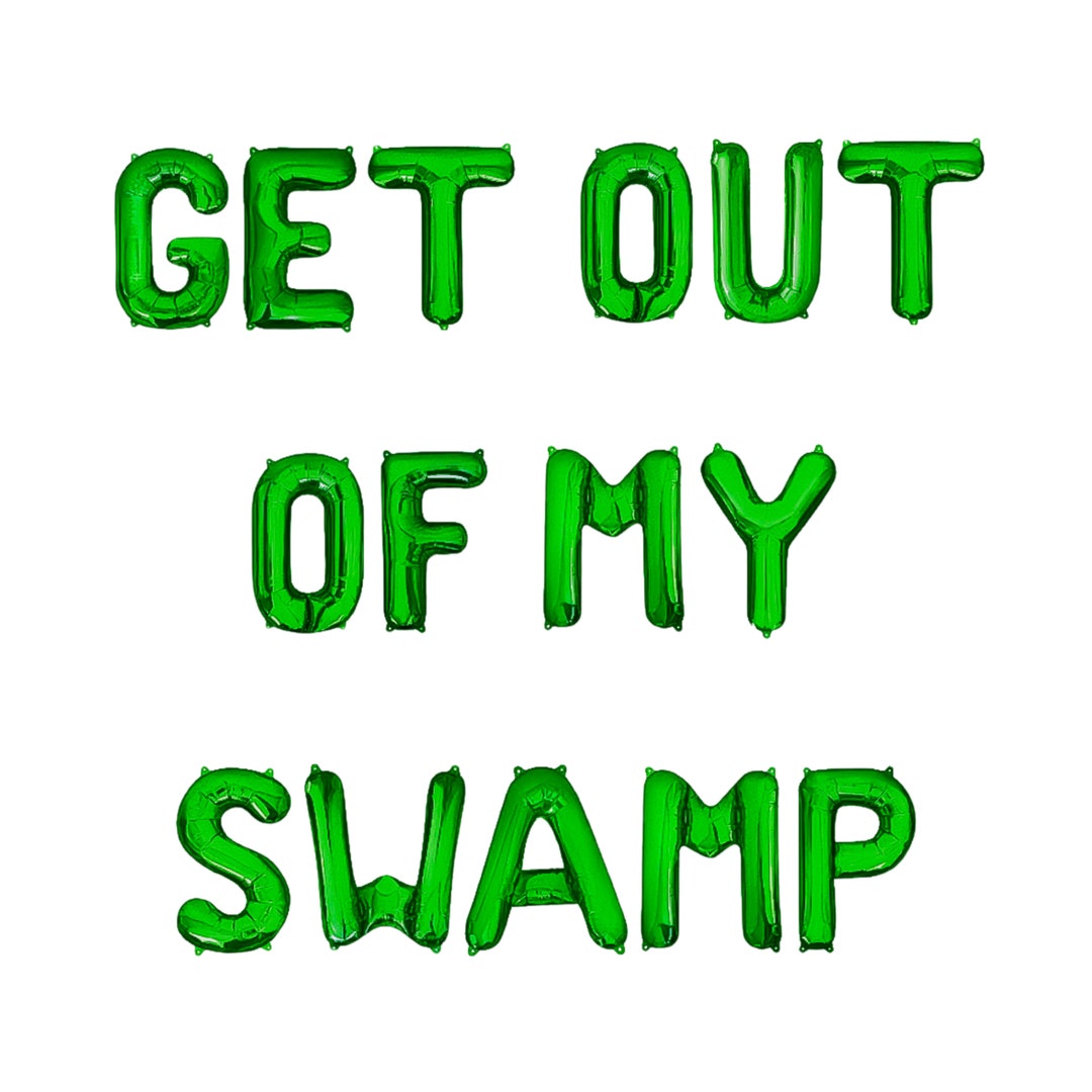 Get Out of My Swamp Letter Balloon Kit Bachelorette Party Balloon ...