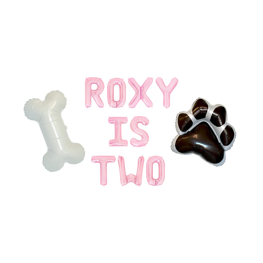 Dog Birthday Custom Name Letter Balloon Kit Dog Birthday Party Balloon ...