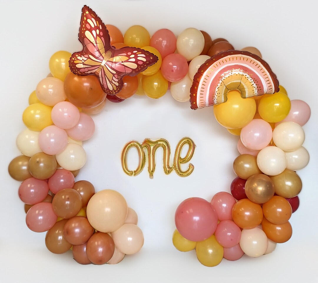 Boho Balloon Garland Boho Rainbow Birthday Party Retro Baby Shower ...
