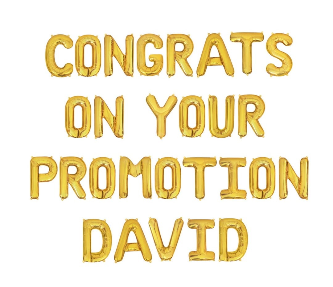 Congrats on Your Promotion Custom Name Banner Congratulations Job ...