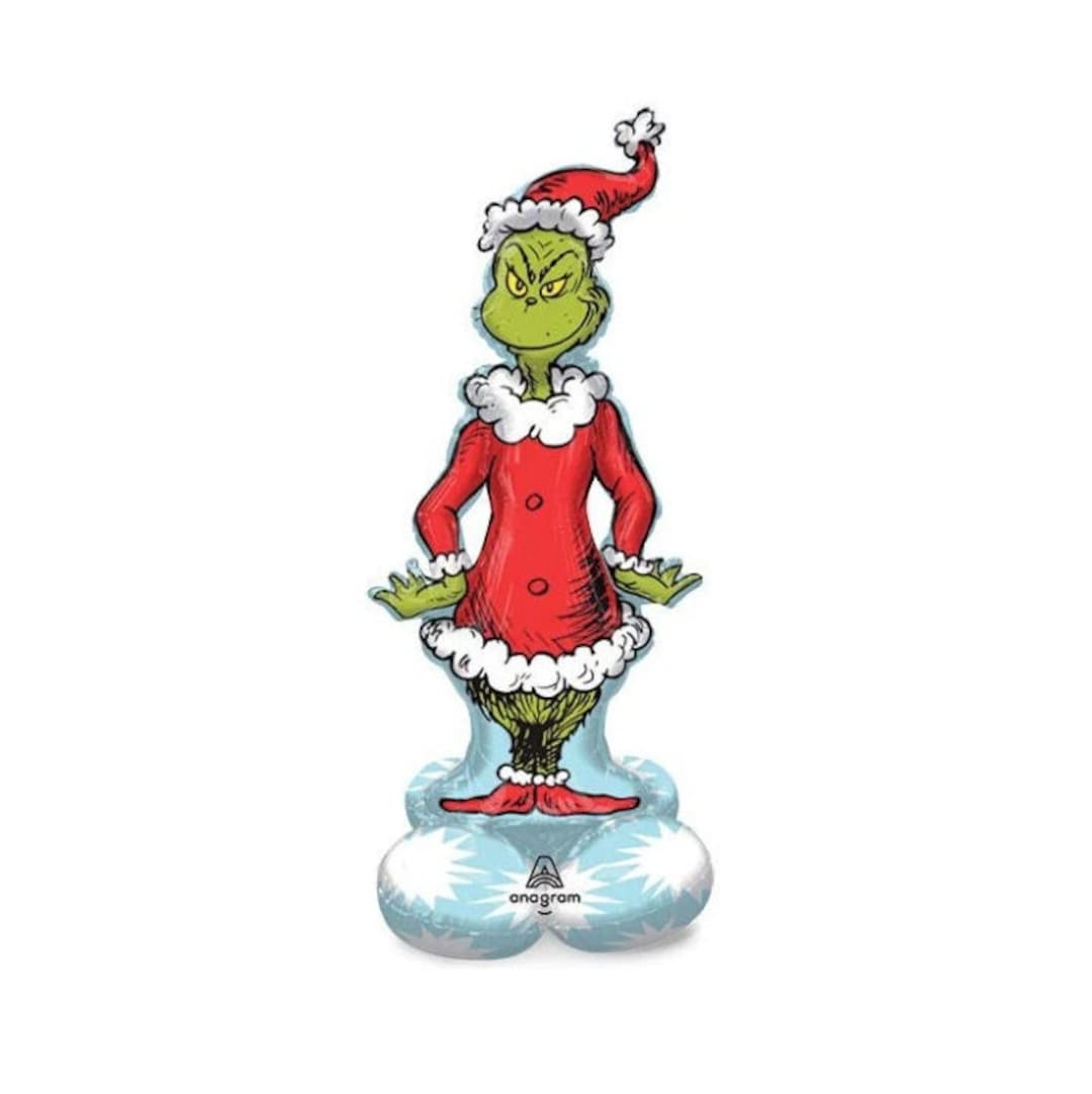 Life-size Grinch Balloon Free Standing Grinch Christmas Party Balloons ...