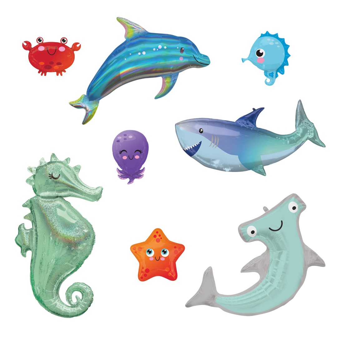 Sea Creatures Themed Balloons Under the Sea Decorations Ocean Birthday ...