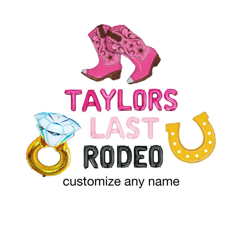 Last Rodeo Balloon Banner Last Rodeo Bachelorette Nashville - Etsy