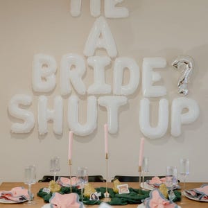 Me A Bride Shut up Letter Balloon Kit Bridal Shower Balloon Banner ...