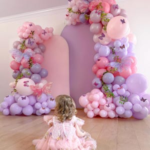 Garden Butterfly Balloon Arch Kit Enchanted Butterfly Birthday Party ...