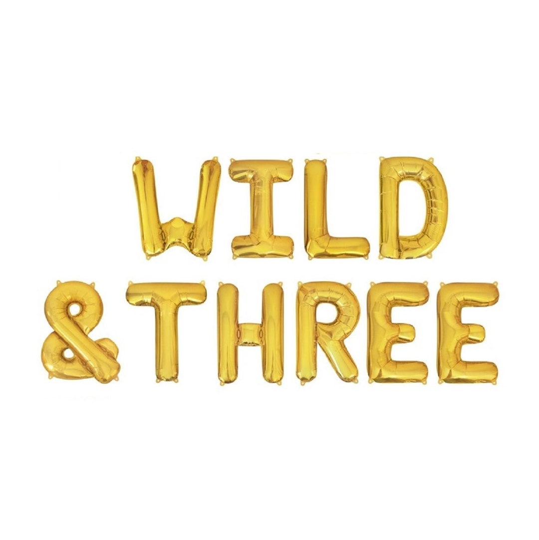 Wild and Three Balloons Wild and Three Decorations Young Wild and Three ...