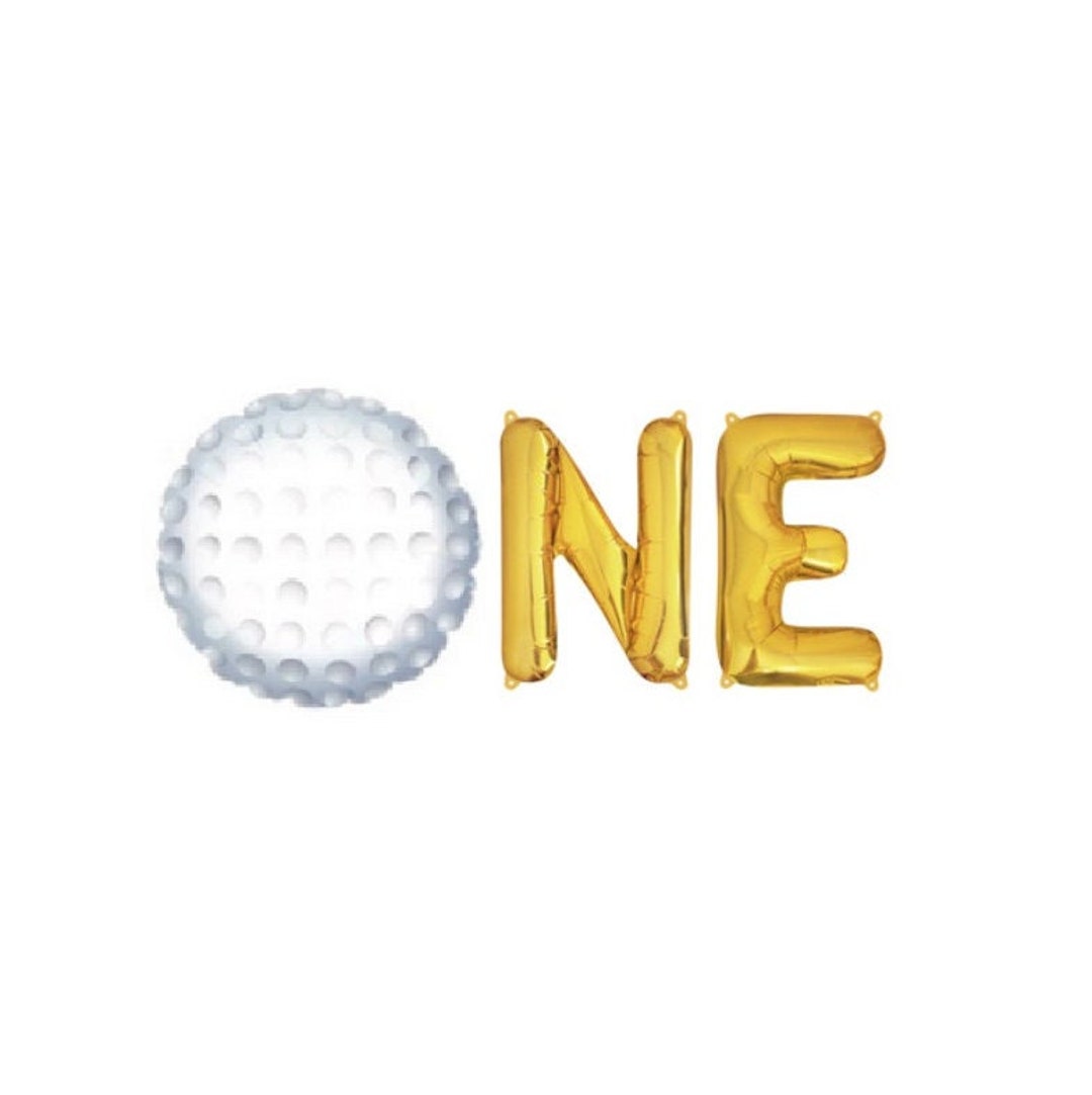One Golf Letter Balloon Kit 1st Birthday Party Balloon Banner First ...