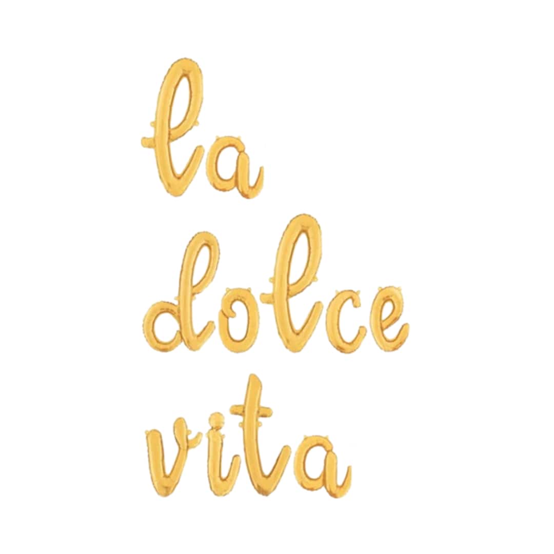 La Dolce Vita Letter Balloon Kit Birthday Party Balloon Banner ...