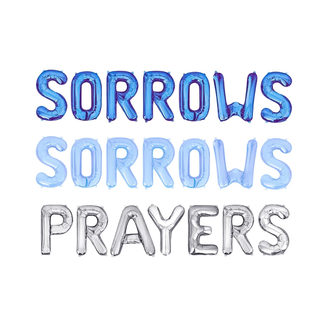 Sorrows Sorrows Prayers Letter Balloon Kit Bridal Shower Balloon Banner ...