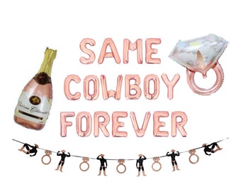 Western Bachelorette Party Decorations Same Cowboy Forever Balloon ...