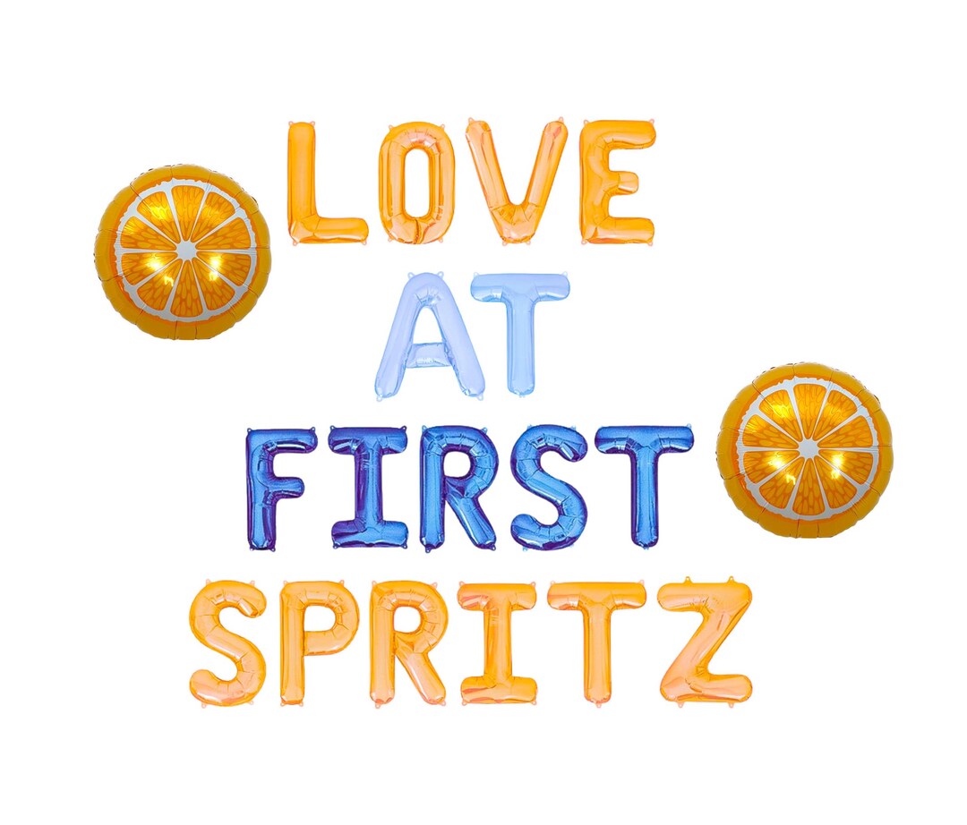 Love at First Spritz Letter Balloon Kit Spritz Bachelorette Party ...