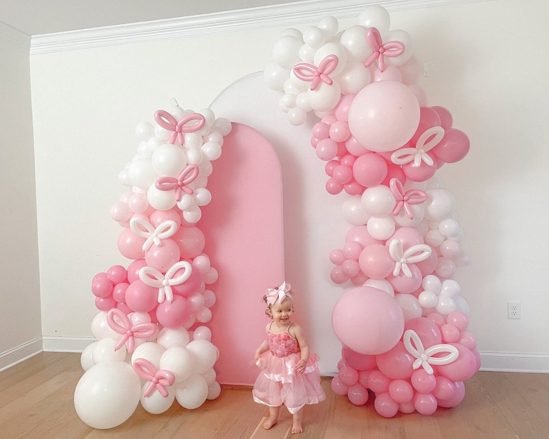 Shes Tying the Knot Bridal Shower Pink Bow Balloon Arch Bow Party Decor ...