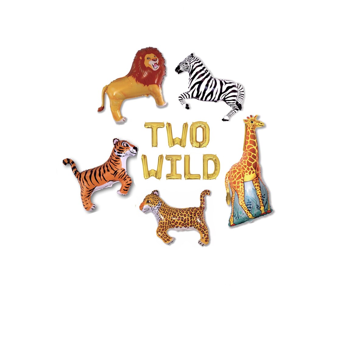 Two Wild Balloons Jungle Themed 2nd Birthday Party Decorations - Etsy