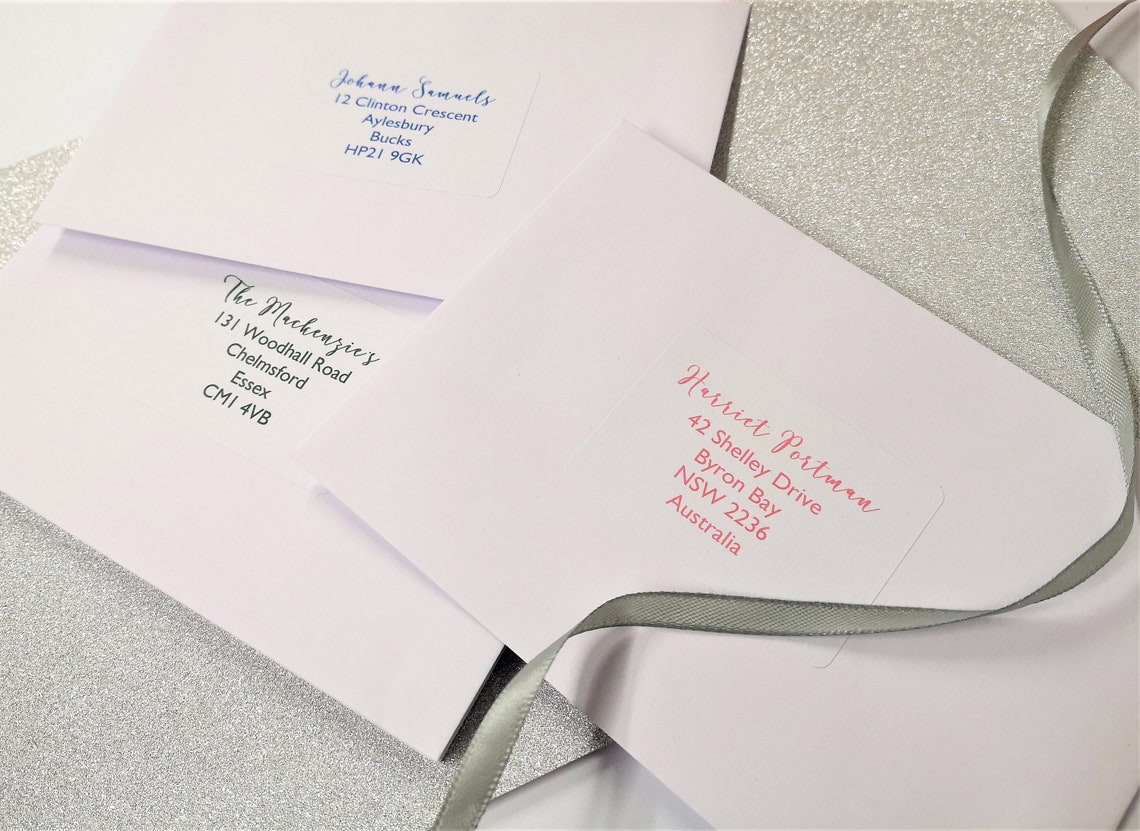 Guest Address Labels, Guest List Address Labels, Wedding Address Labels ...