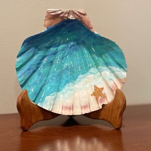 Shell, Decorative Handpainted Shell, Beach Scene Paintings - Etsy