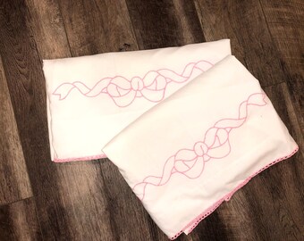 Pink Bow Sheets - Etsy