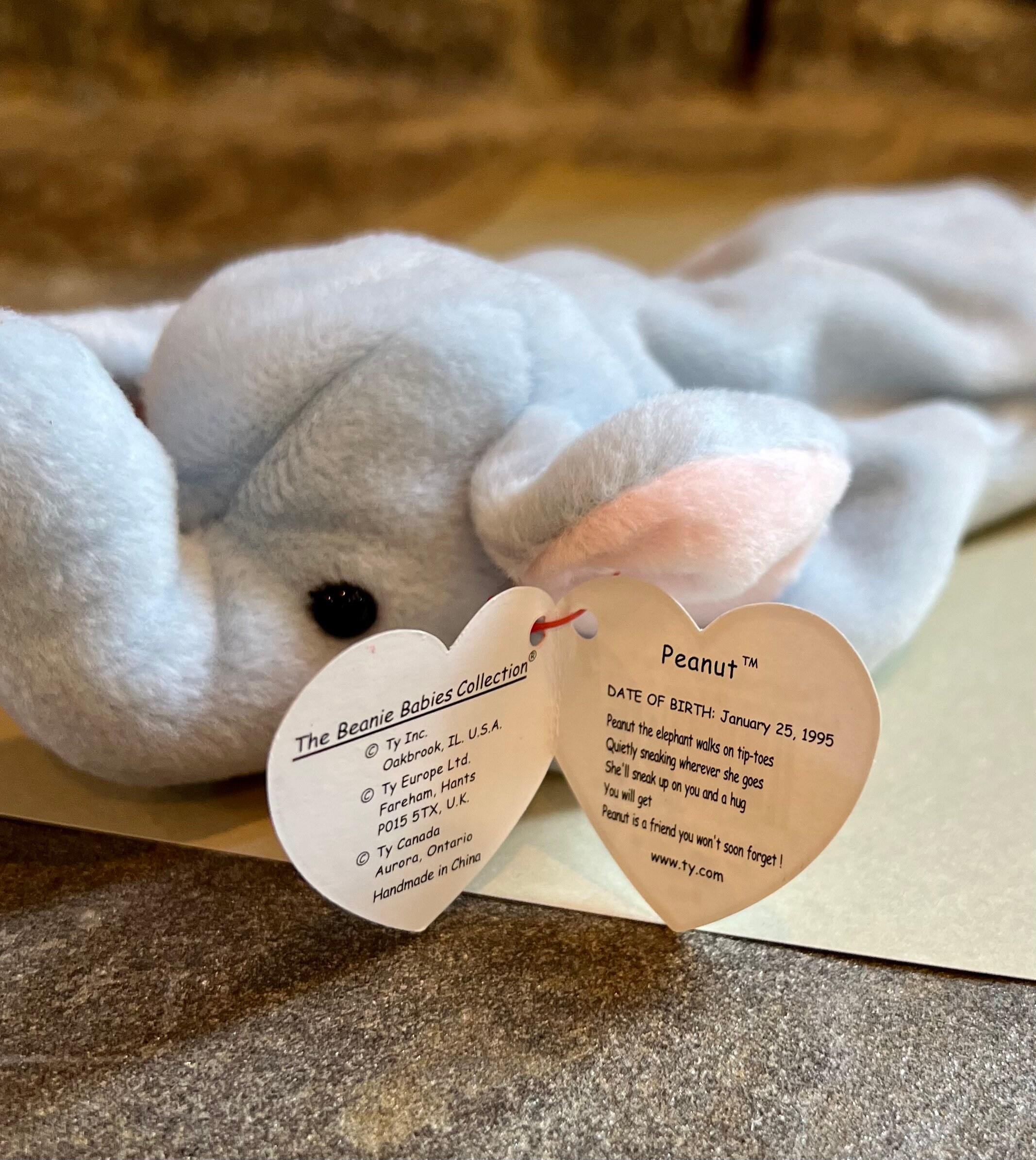 Peanut the Elephant, Light Blue, 5th Generation, PE Pellets, Beanie ...